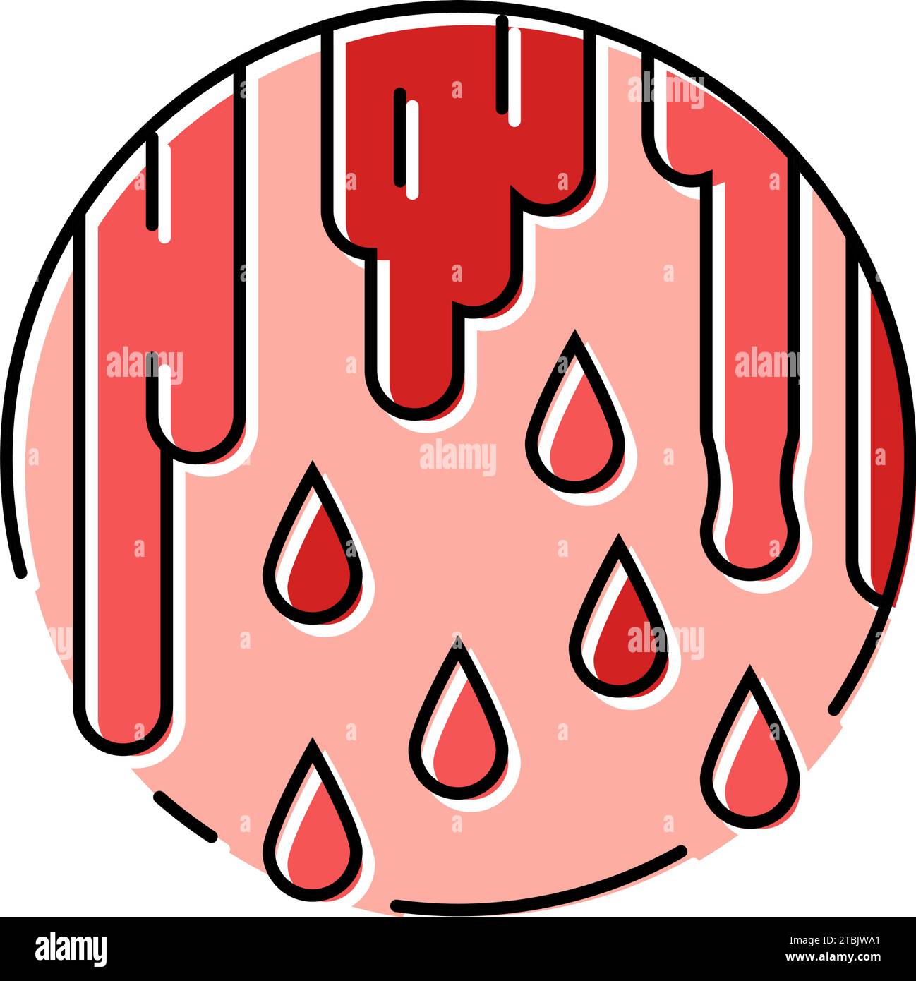 abnormal bleeding disease symptom color icon vector illustration Stock ...