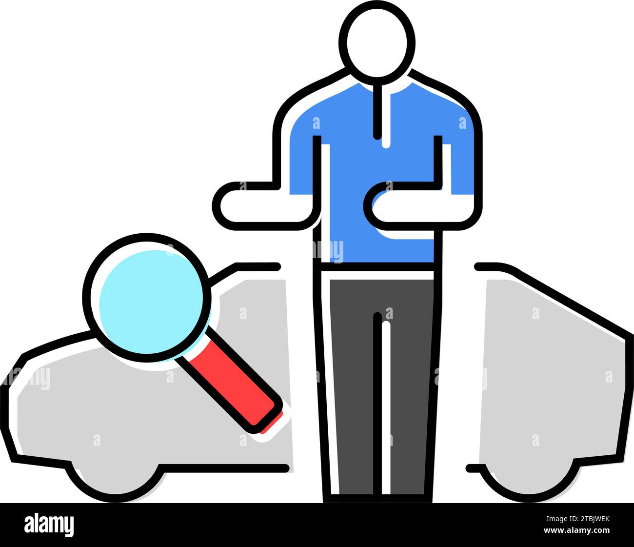 car inspection mechanic color icon vector illustration Stock Vector ...