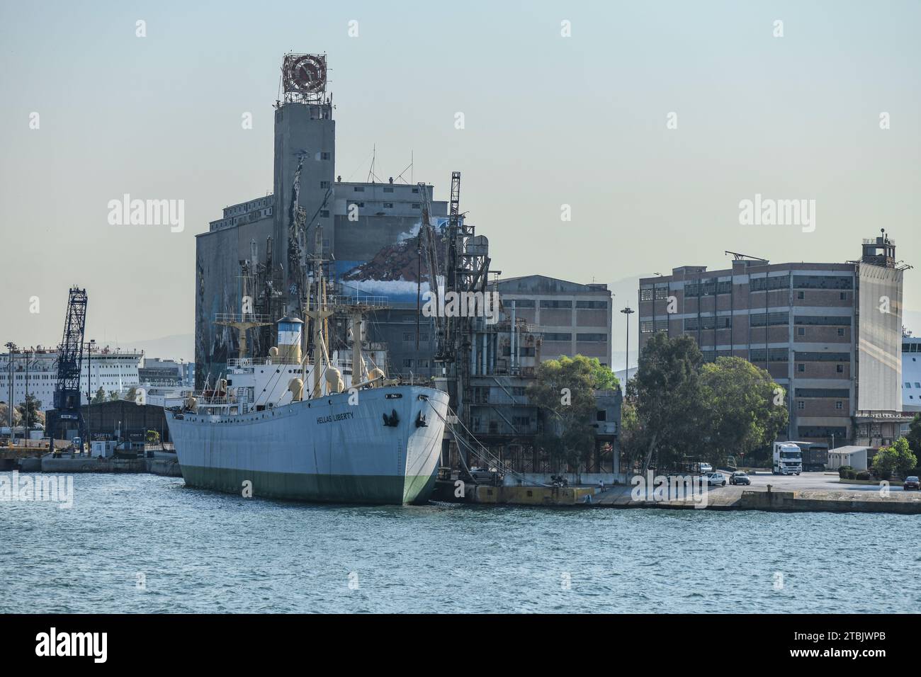 Hellas Liberty ship. Port of Piraeus, Athens, Greece Stock Photo - Alamy