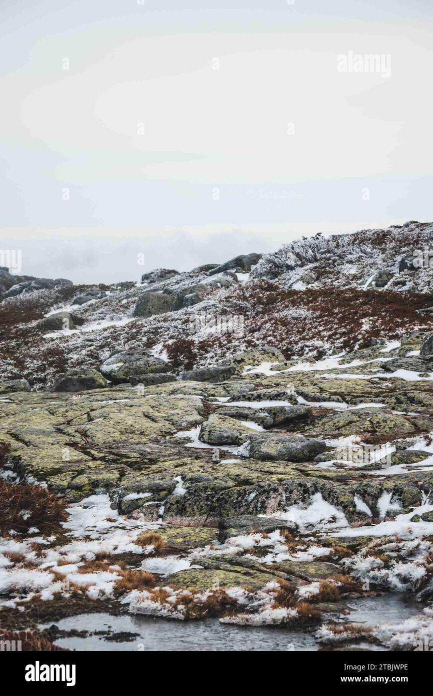 Snow in Serra da Estrela, Portugal Stock Photo - Alamy