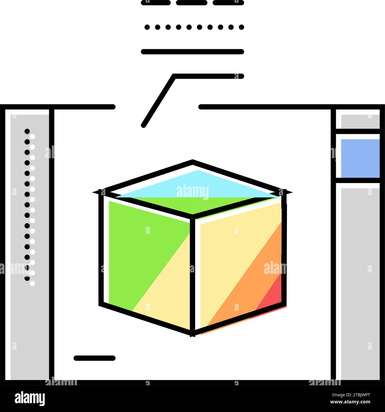 thermal analysis materials engineering color icon vector illustration ...