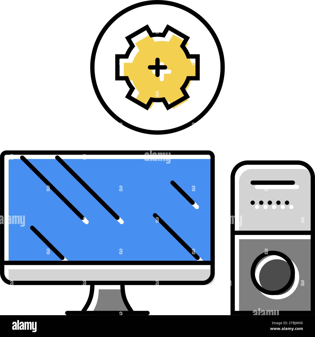computer maintenance repair color icon vector illustration Stock Vector ...