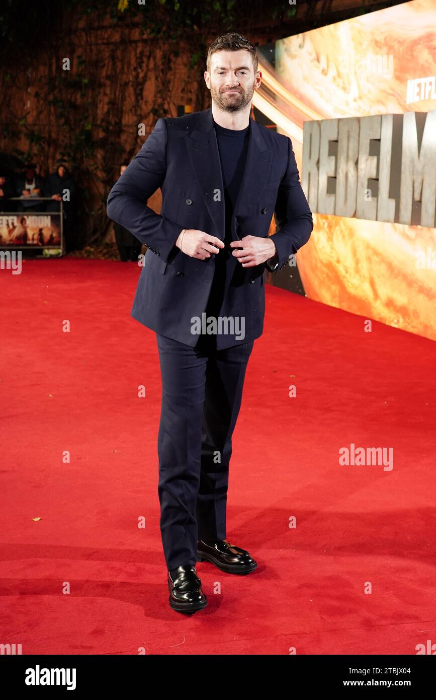 Stuart Martin arrives at the London premiere of Rebel Moon - Part One ...