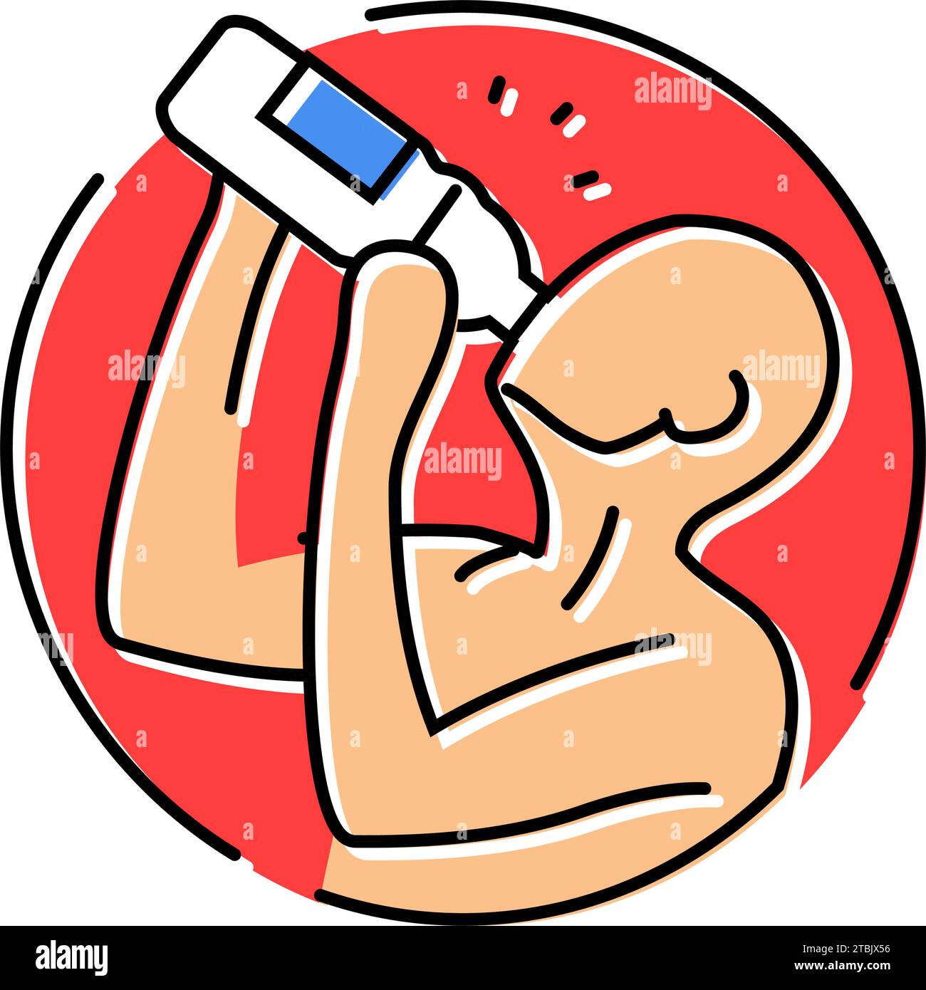 excessive thirst urination disease symptom color icon vector ...