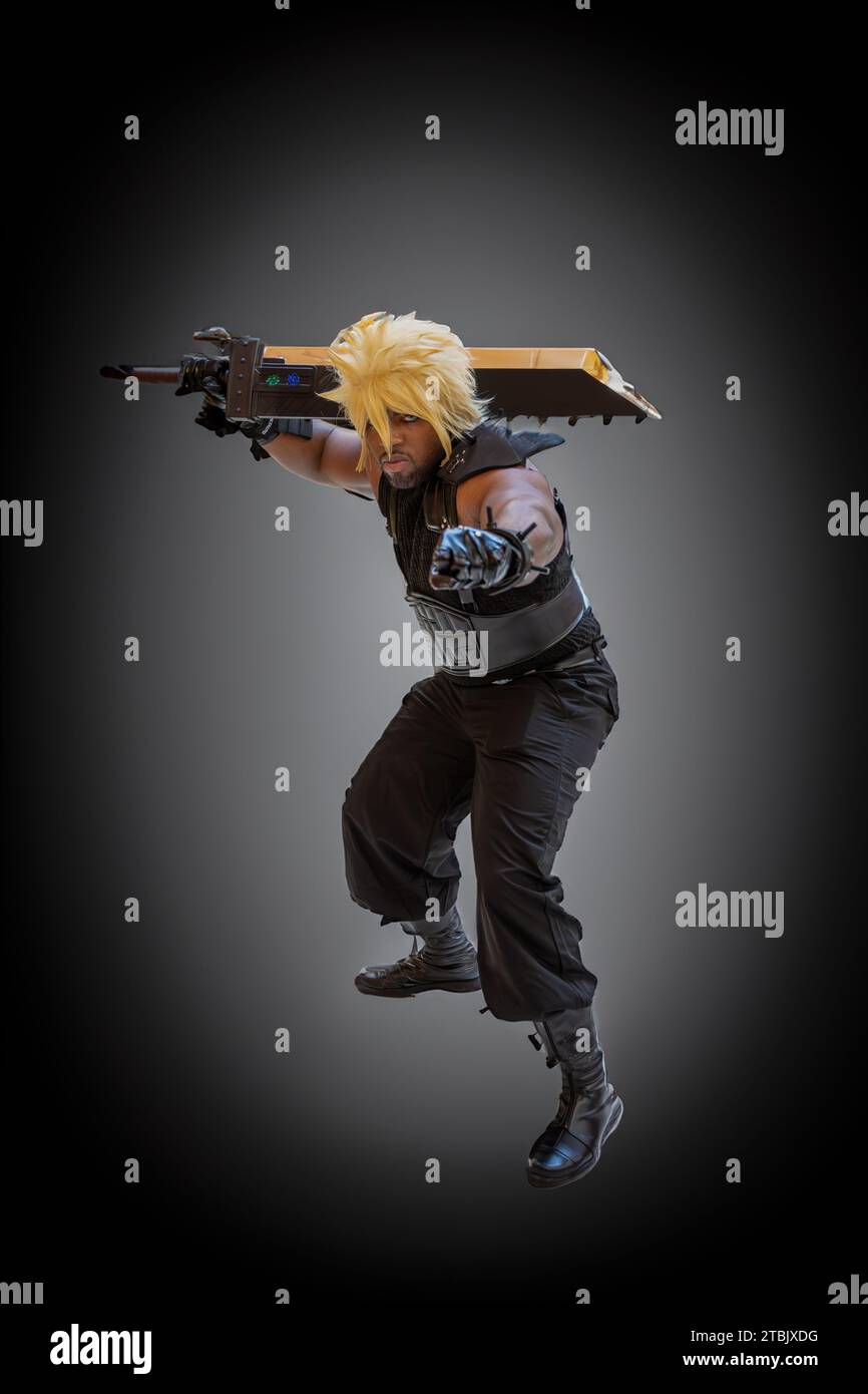 NEC, BIRMINGHAM, UK - DECEMBER 3, 2023. Male cosplayer dressed as the ...