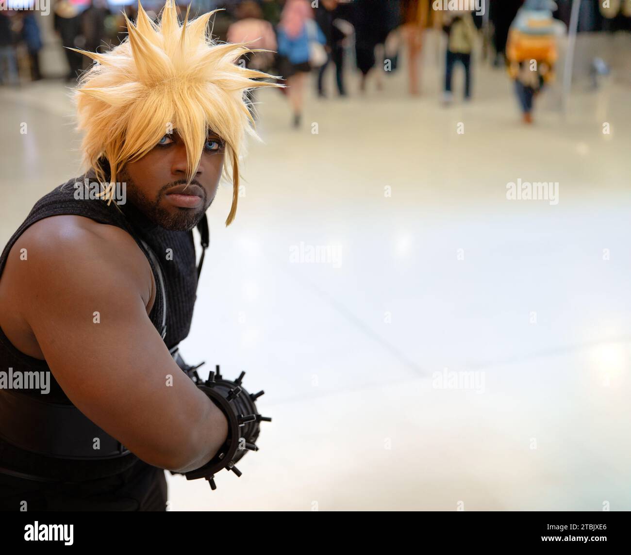 NEC, BIRMINGHAM, UK - DECEMBER 3, 2023. Close up portrait of a male ...