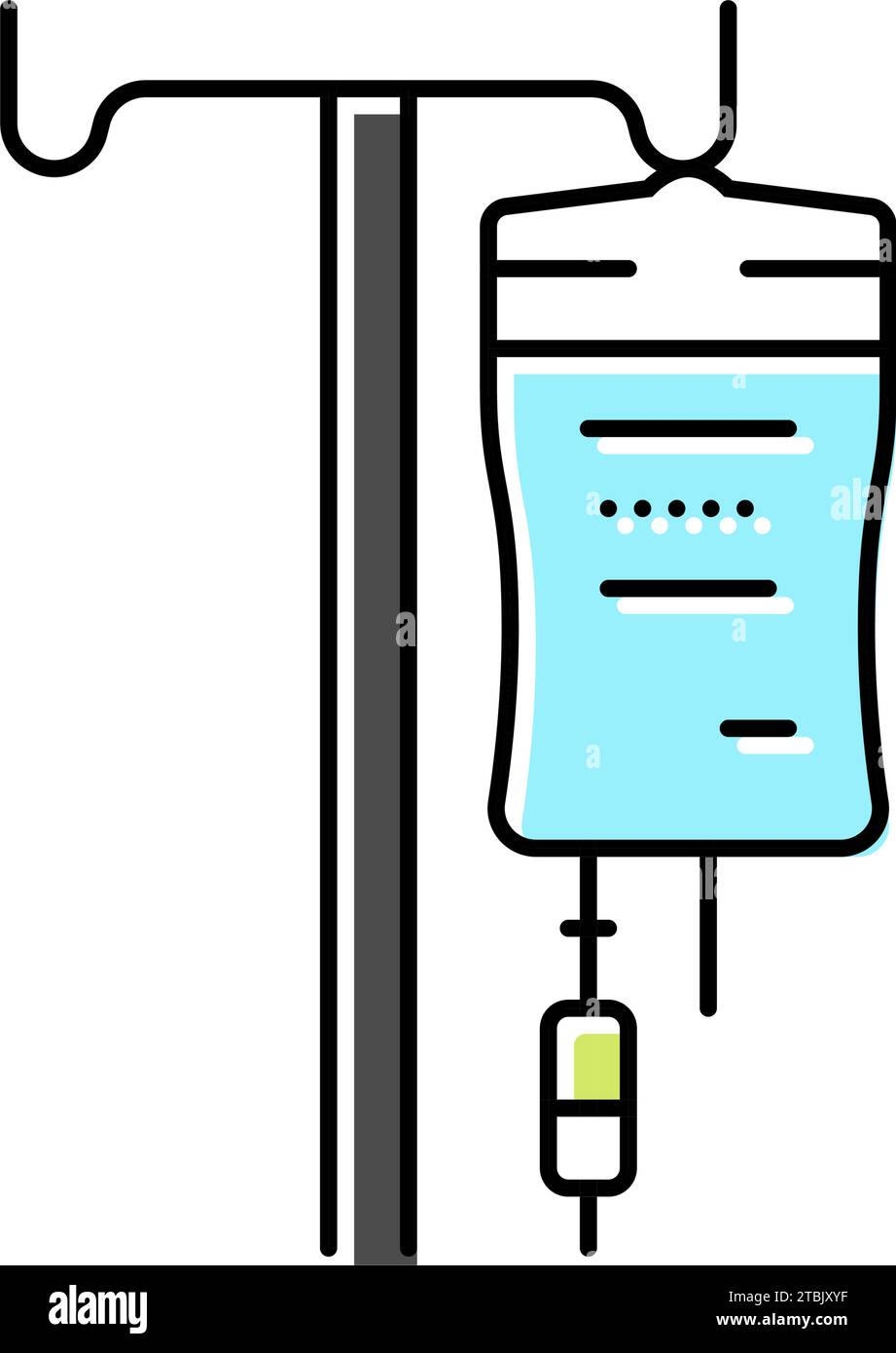 intravenous iv drip color icon vector illustration Stock Vector Image ...
