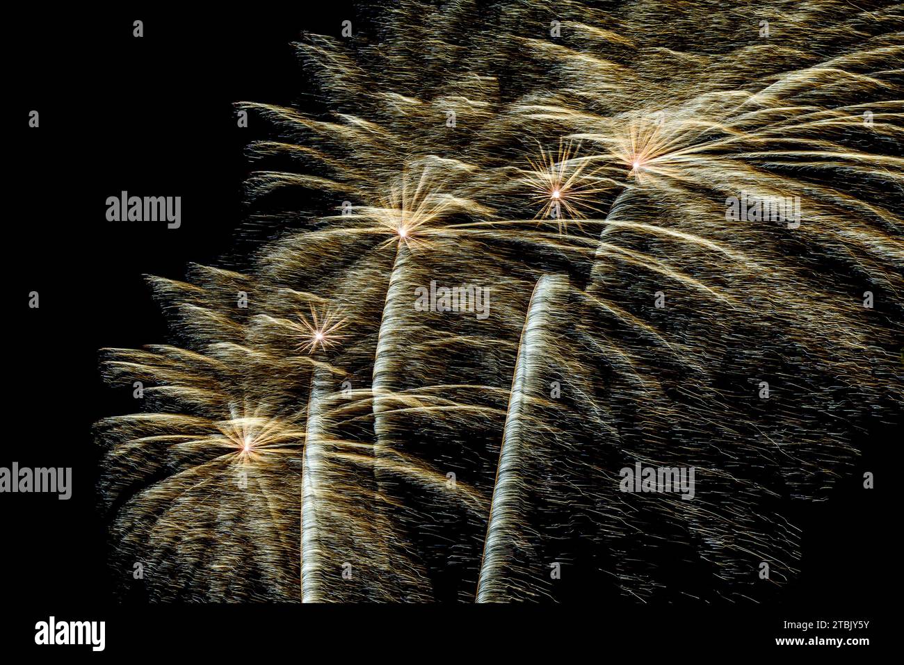 Fireworks lighting up the night sky. Pyrotechnics, abstract Stock Photo ...