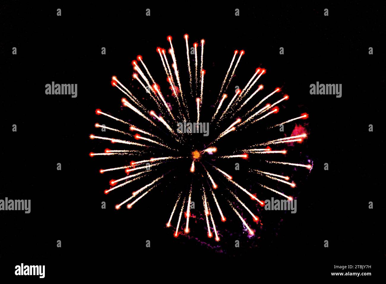 Fireworks lighting up the night sky. Pyrotechnics, abstract Stock Photo ...