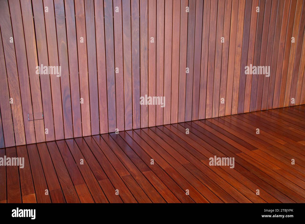 Hardwood flooring and cladding in interior design, ipe floor and wall ...