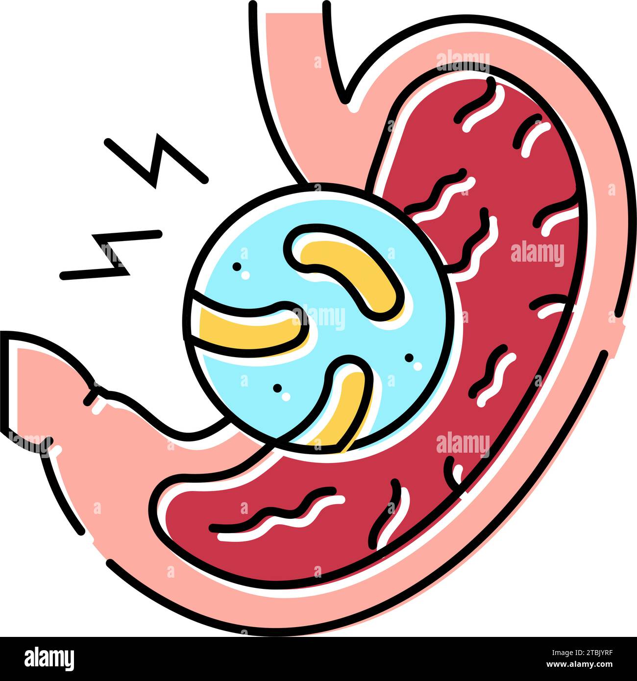 stomach flu gastroenterologist color icon vector illustration Stock Vector Image & Art - Alamy
