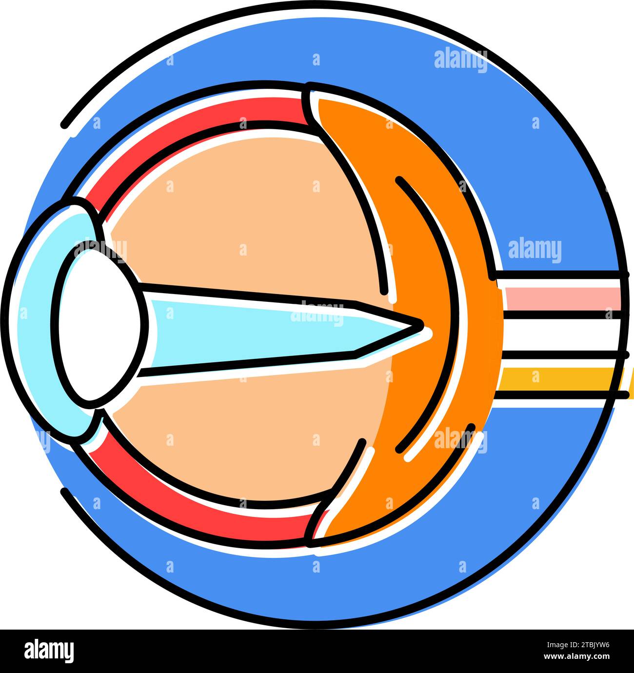 changes vision disease symptom color icon vector illustration Stock ...