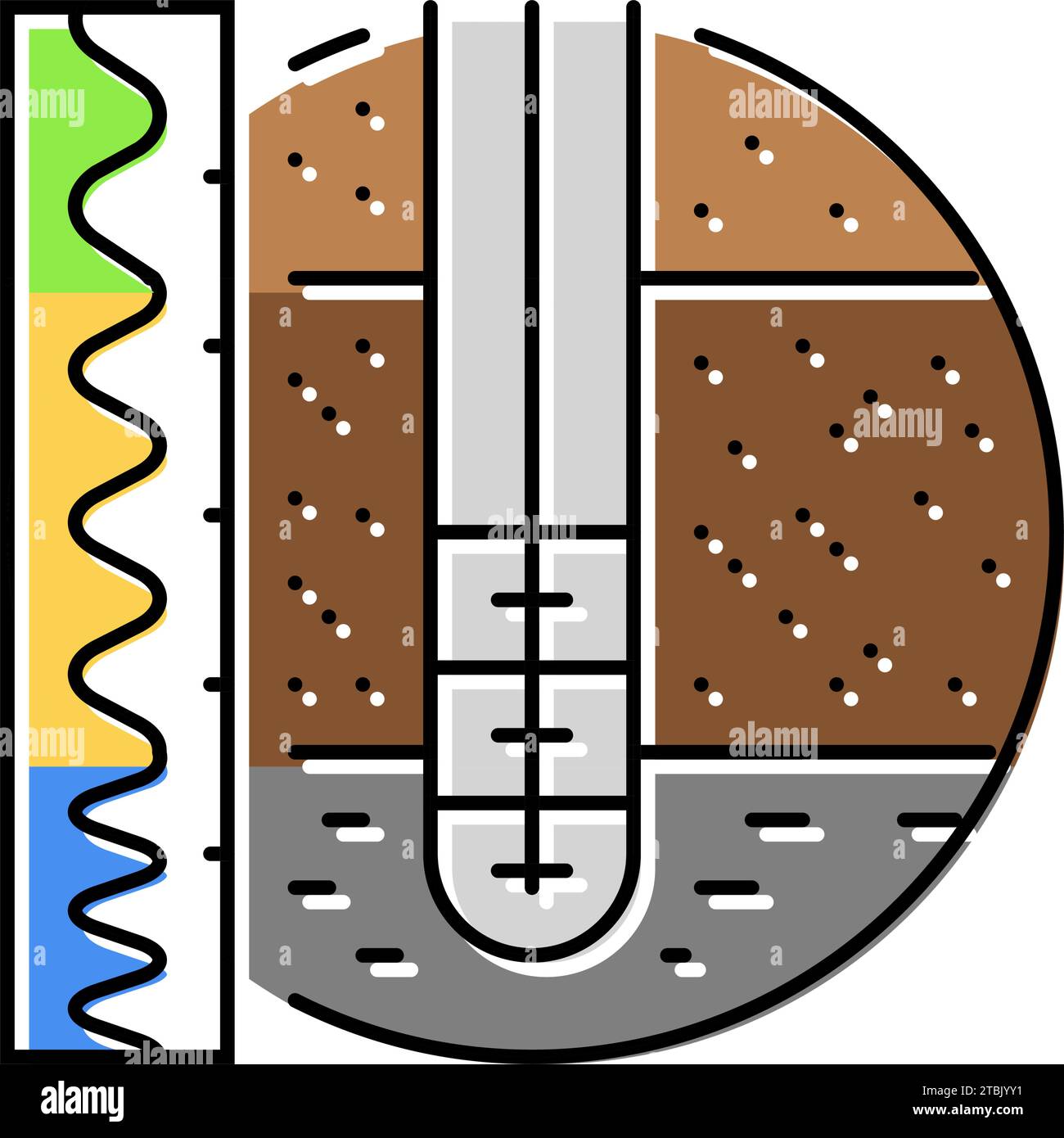 soil percolation hydrogeologist color icon vector illustration Stock ...