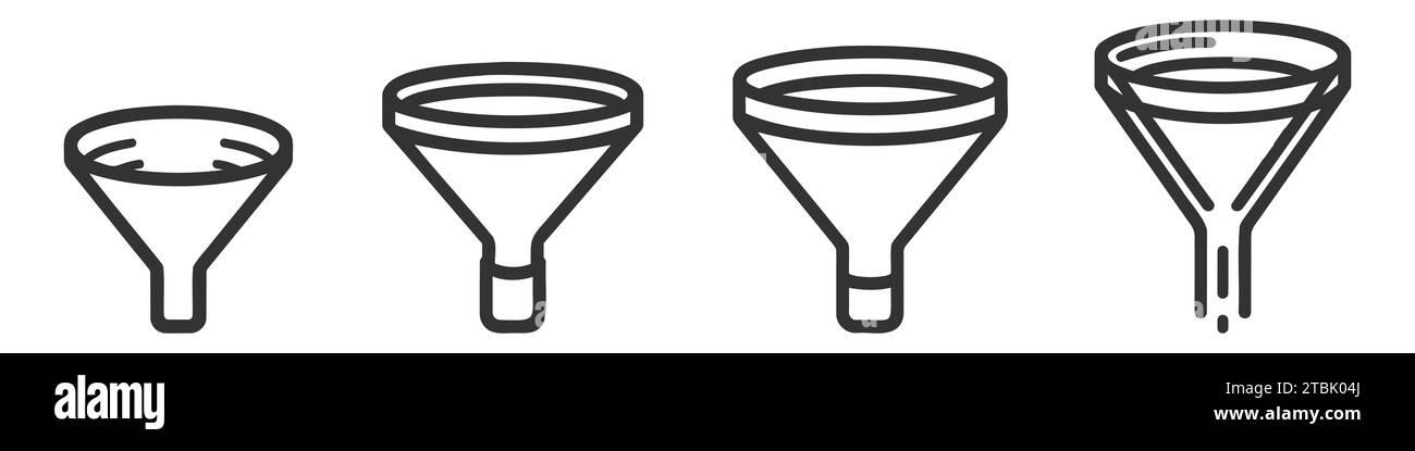 Filter icon set on white background. Vector icon collection, pack Stock ...