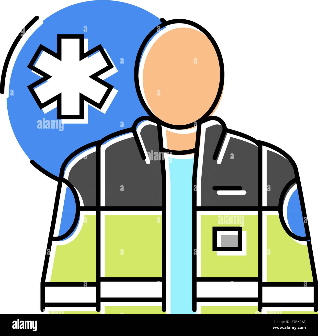 paramedic ambulance color icon vector illustration Stock Vector Image ...