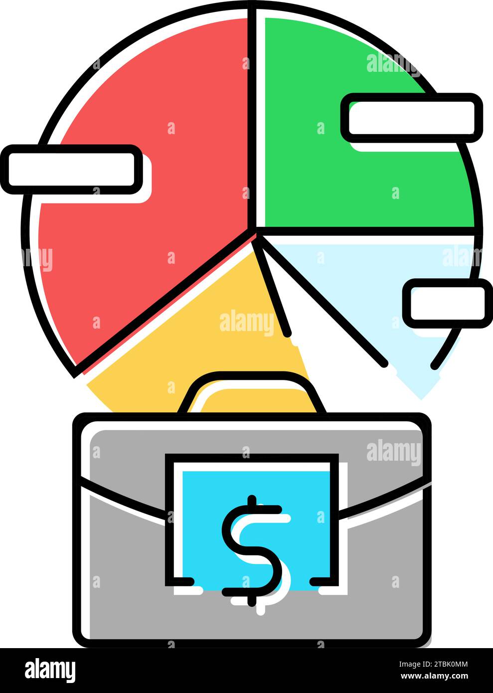 investment portfolio color icon vector illustration Stock Vector Image ...