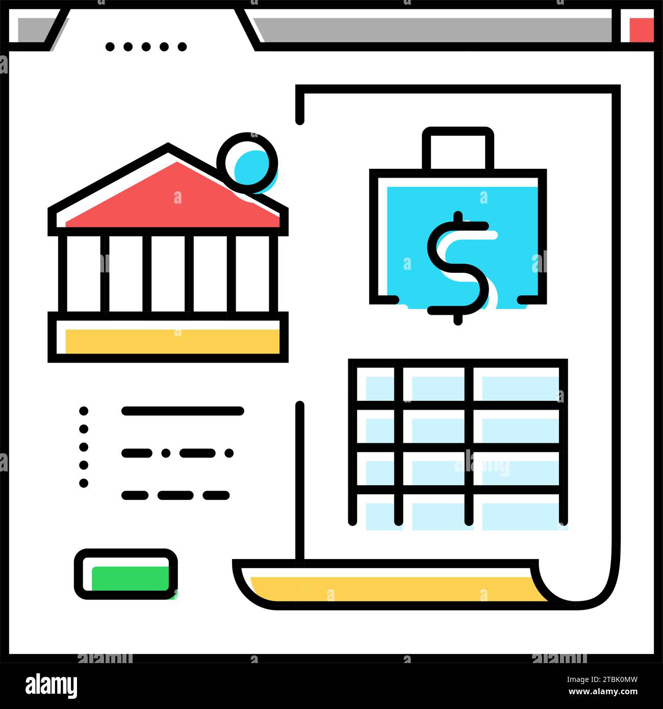 bank reconciliation color icon vector illustration Stock Vector Image ...