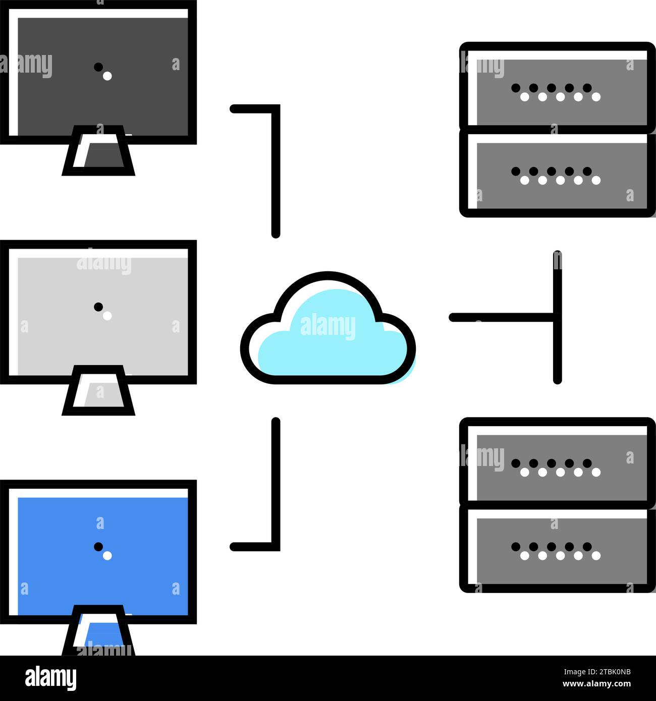 network configuration repair computer color icon vector illustration ...