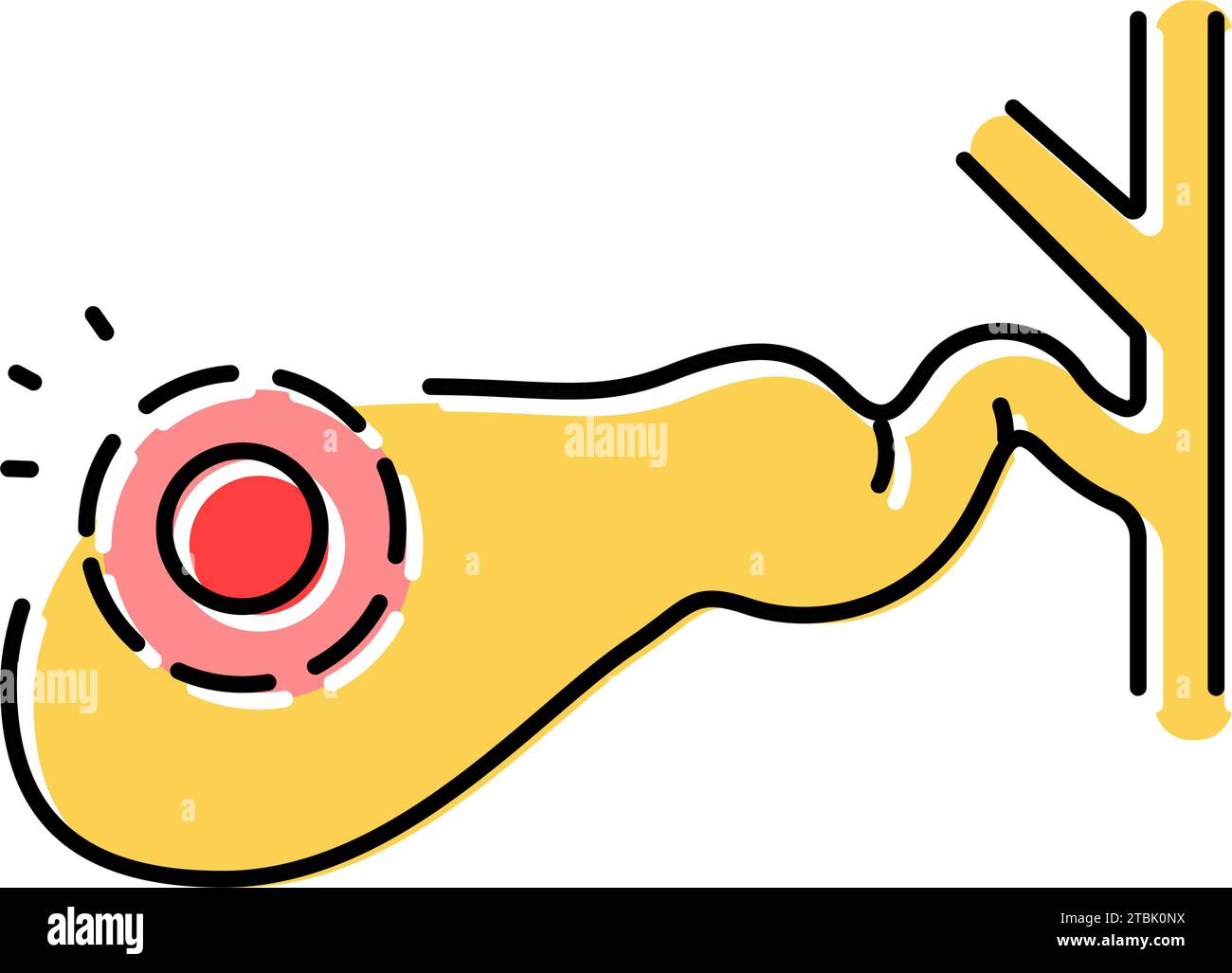 gallbladder check gastroenterologist color icon vector illustration ...