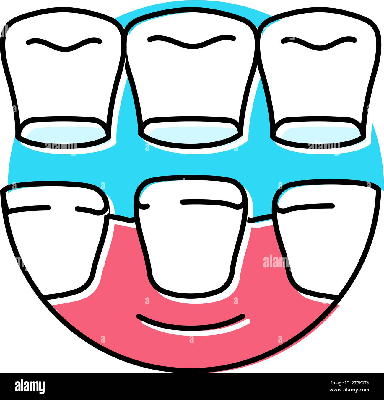 veneers dental procedure color icon vector illustration Stock Vector ...