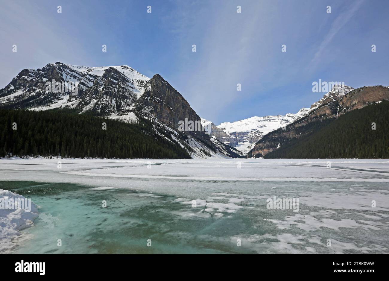 Frozen Lake Louise, Canada Stock Photo - Alamy