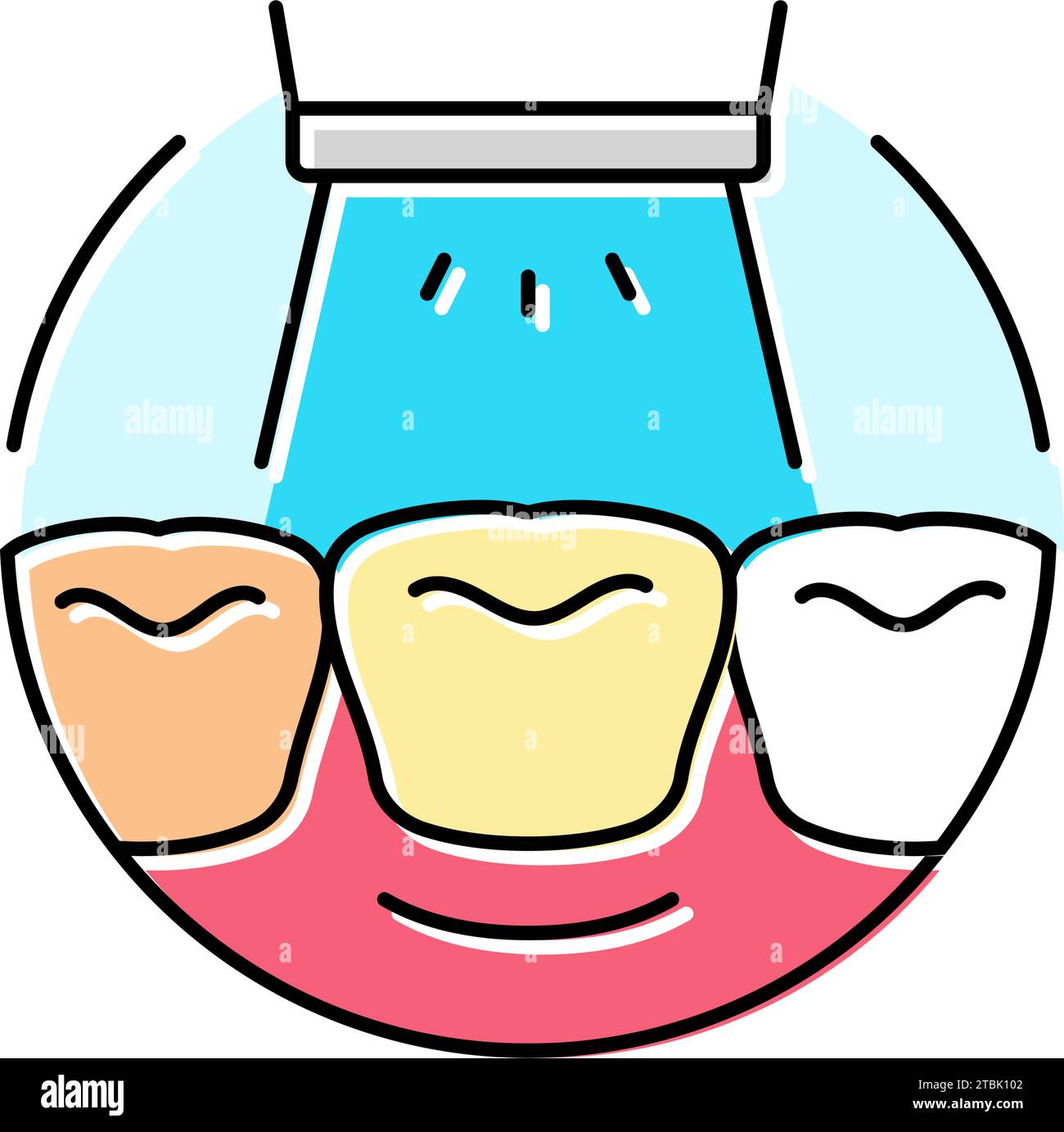 teeth whitening color icon vector illustration Stock Vector Image & Art ...