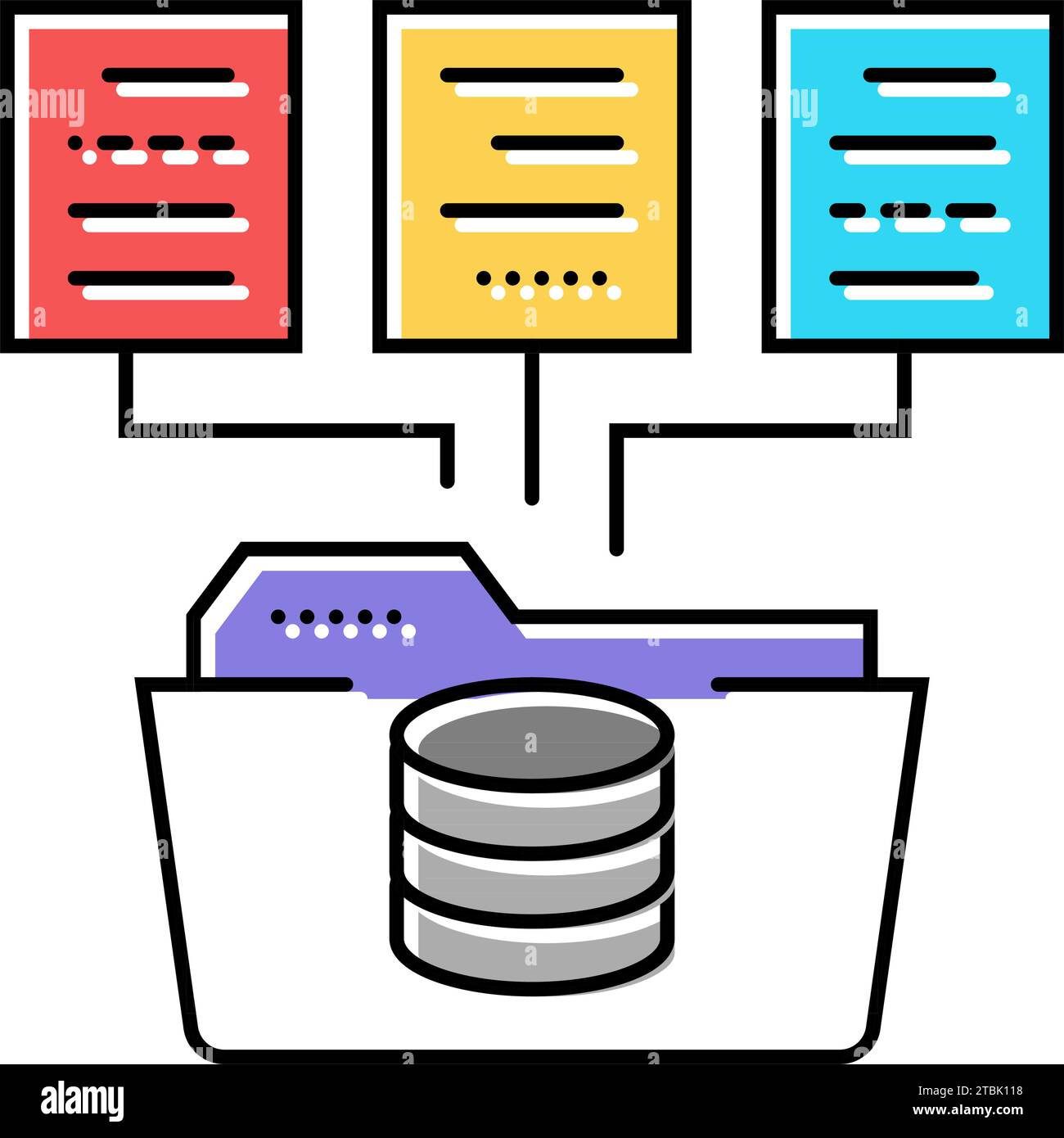 Data Integration Database Color Icon Vector Illustration Stock Vector Image And Art Alamy