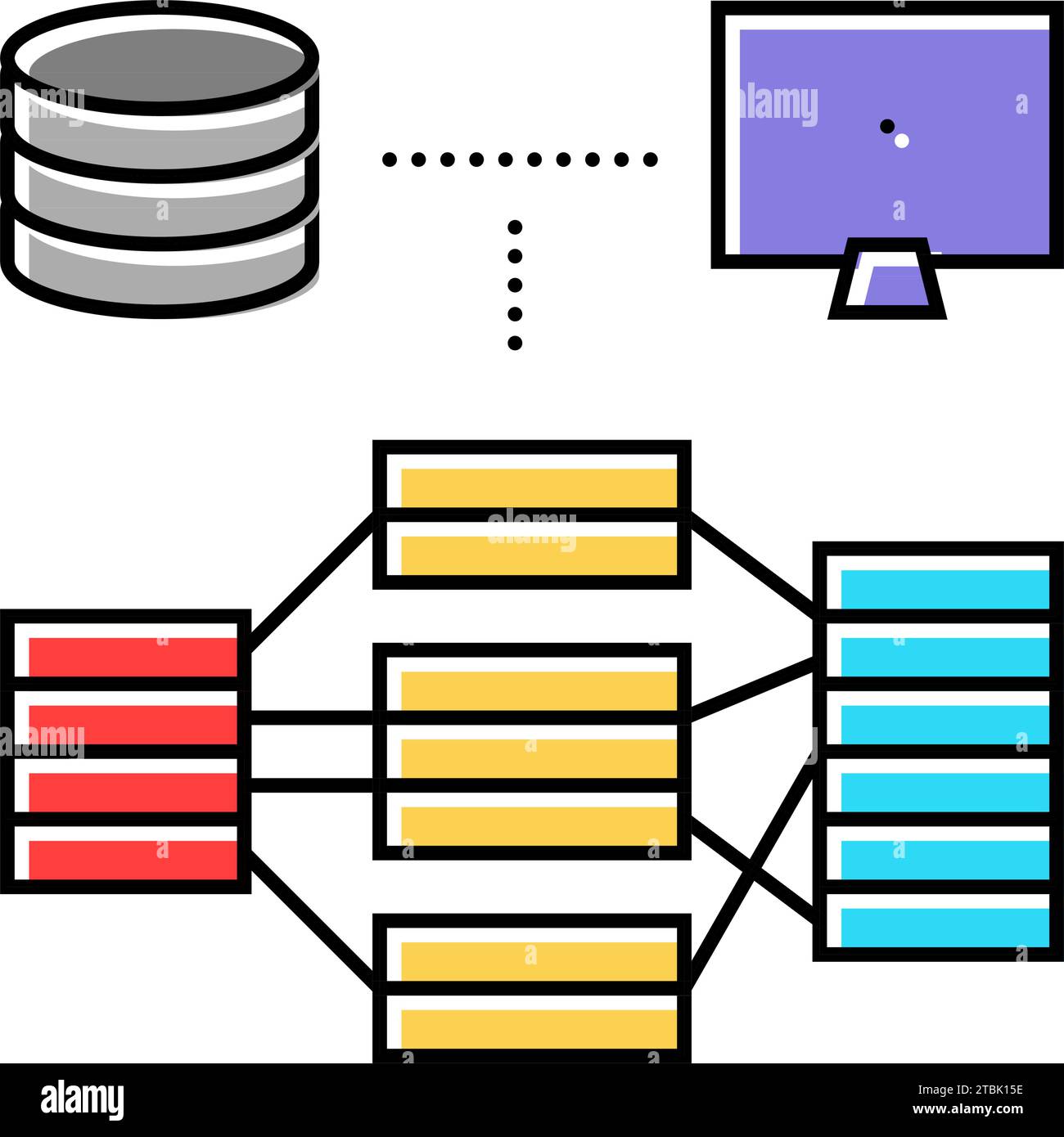 indexing data database color icon vector illustration Stock Vector ... indexing data database color icon vector illustration Stock Vector ...