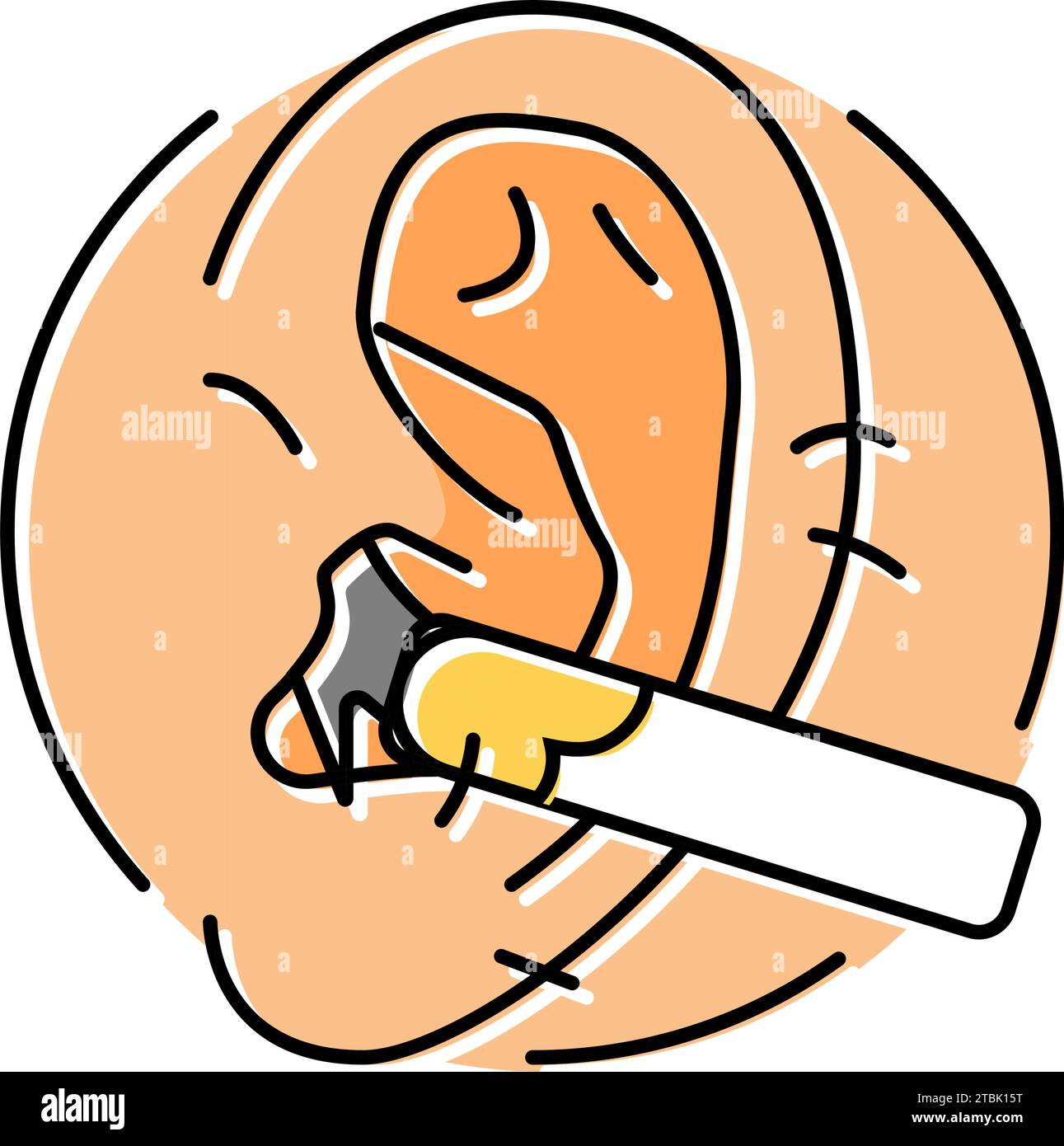 ear hair removal color icon vector illustration Stock Vector Image ...