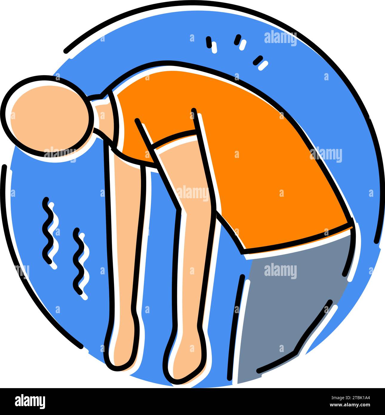 Fatigue Weakness Disease Symptom Color Icon Vector Illustration Stock Vector Image And Art Alamy