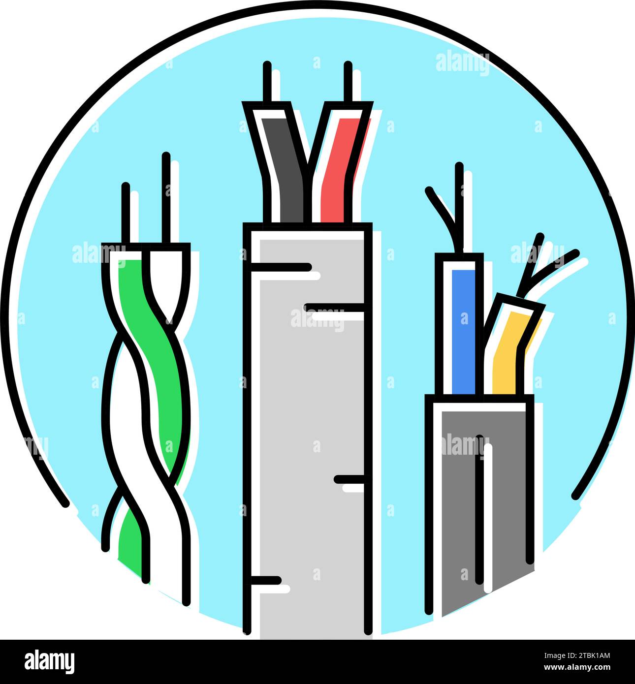 cable wiring electronics color icon vector illustration Stock Vector ...