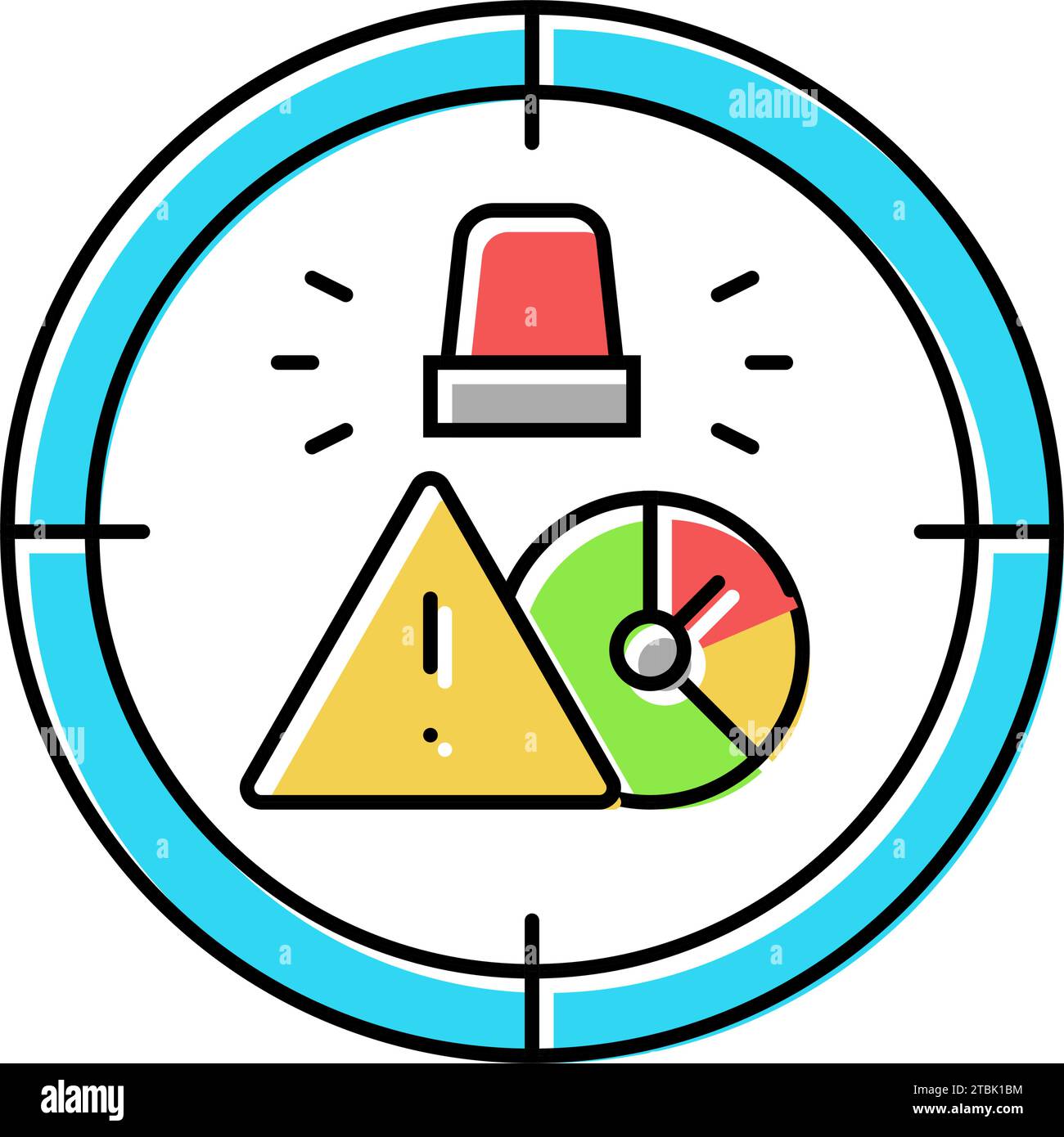 alert risk color icon vector illustration Stock Vector Image & Art - Alamy