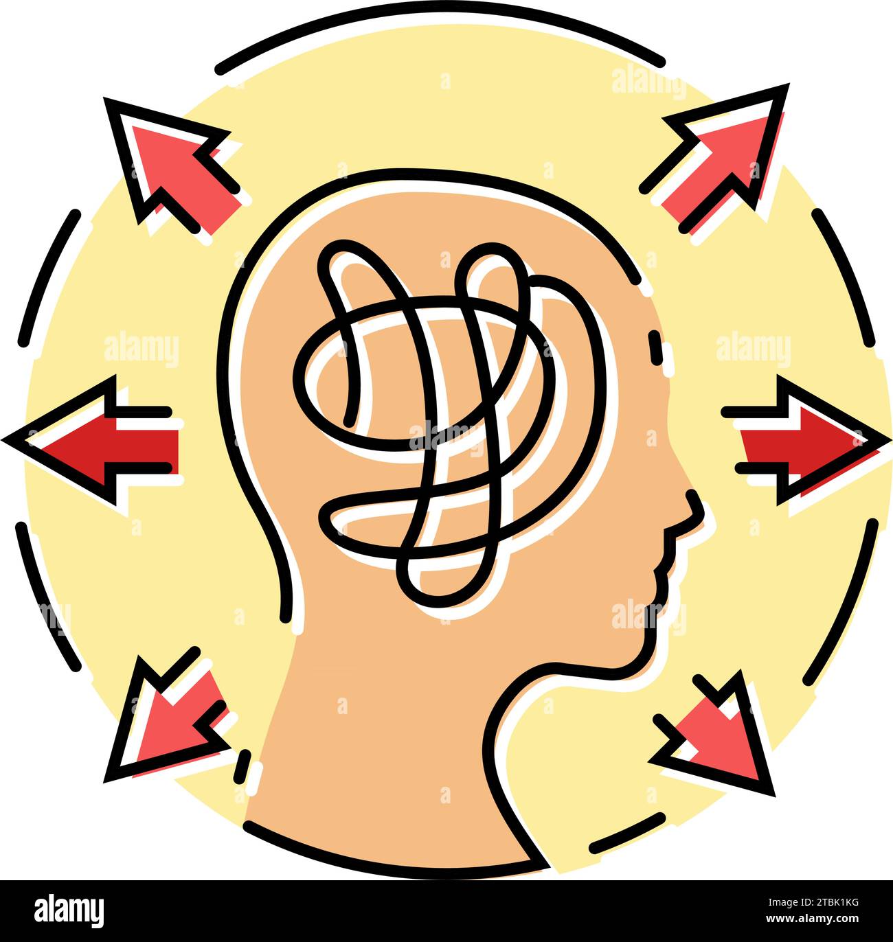 Difficulty concentrating Stock Vector Images - Alamy