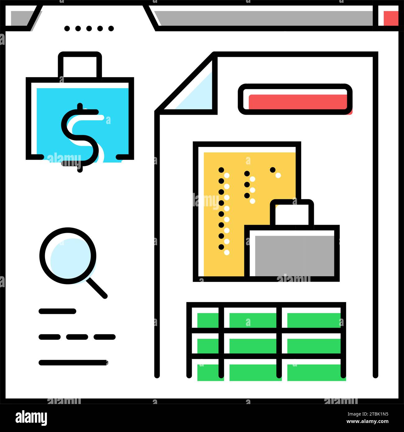 asset valuation color icon vector illustration Stock Vector Image & Art ...