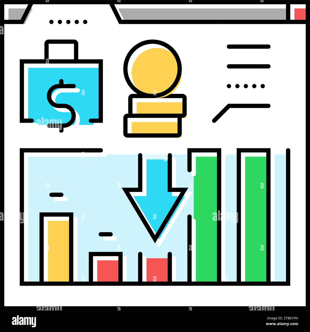 income statement color icon vector illustration Stock Vector Image ...