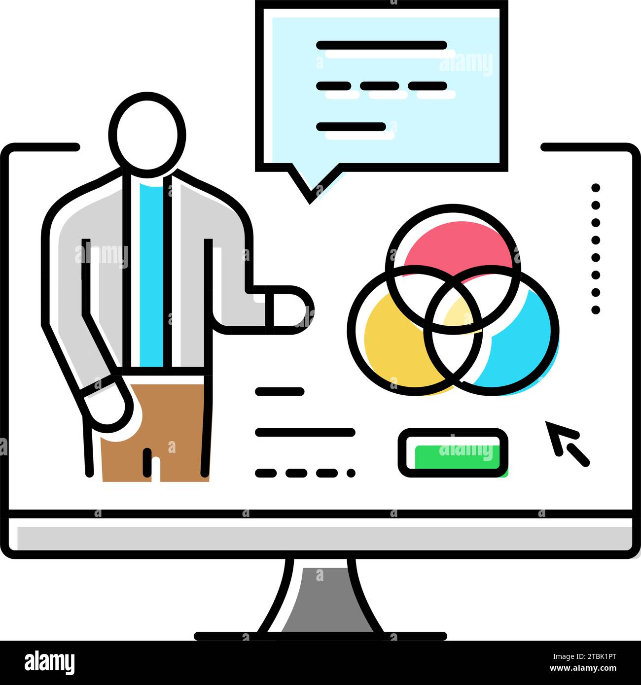 design consultation interior color icon vector illustration Stock ...