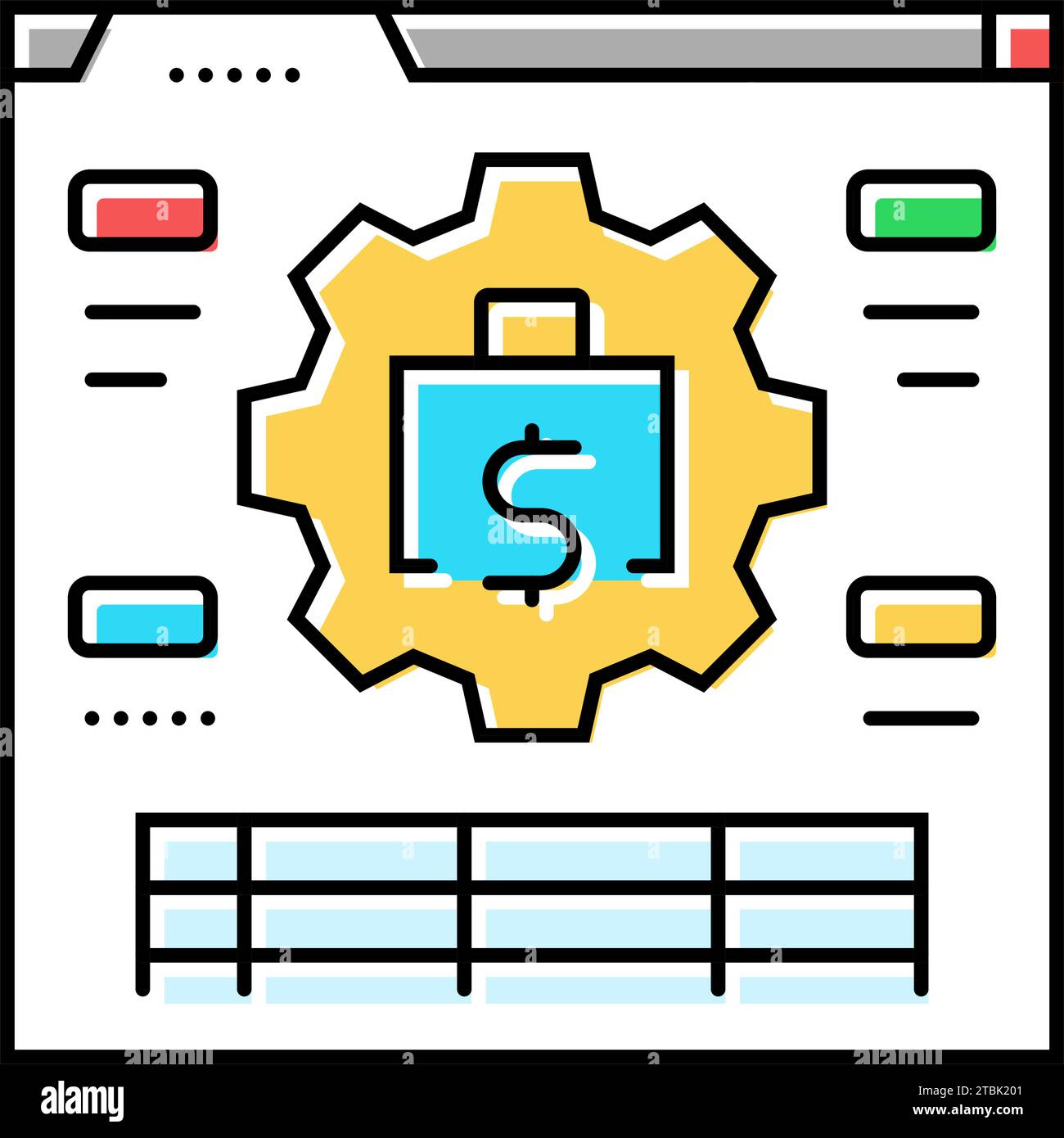 budget management color icon vector illustration Stock Vector Image ...