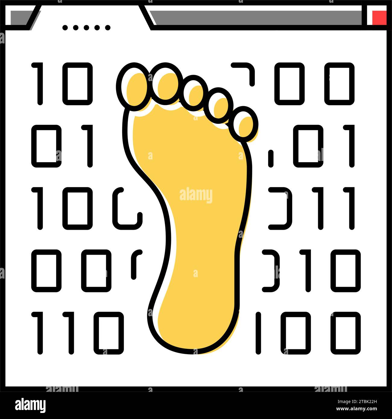 digital footprint cyberbullying color icon vector illustration Stock ...