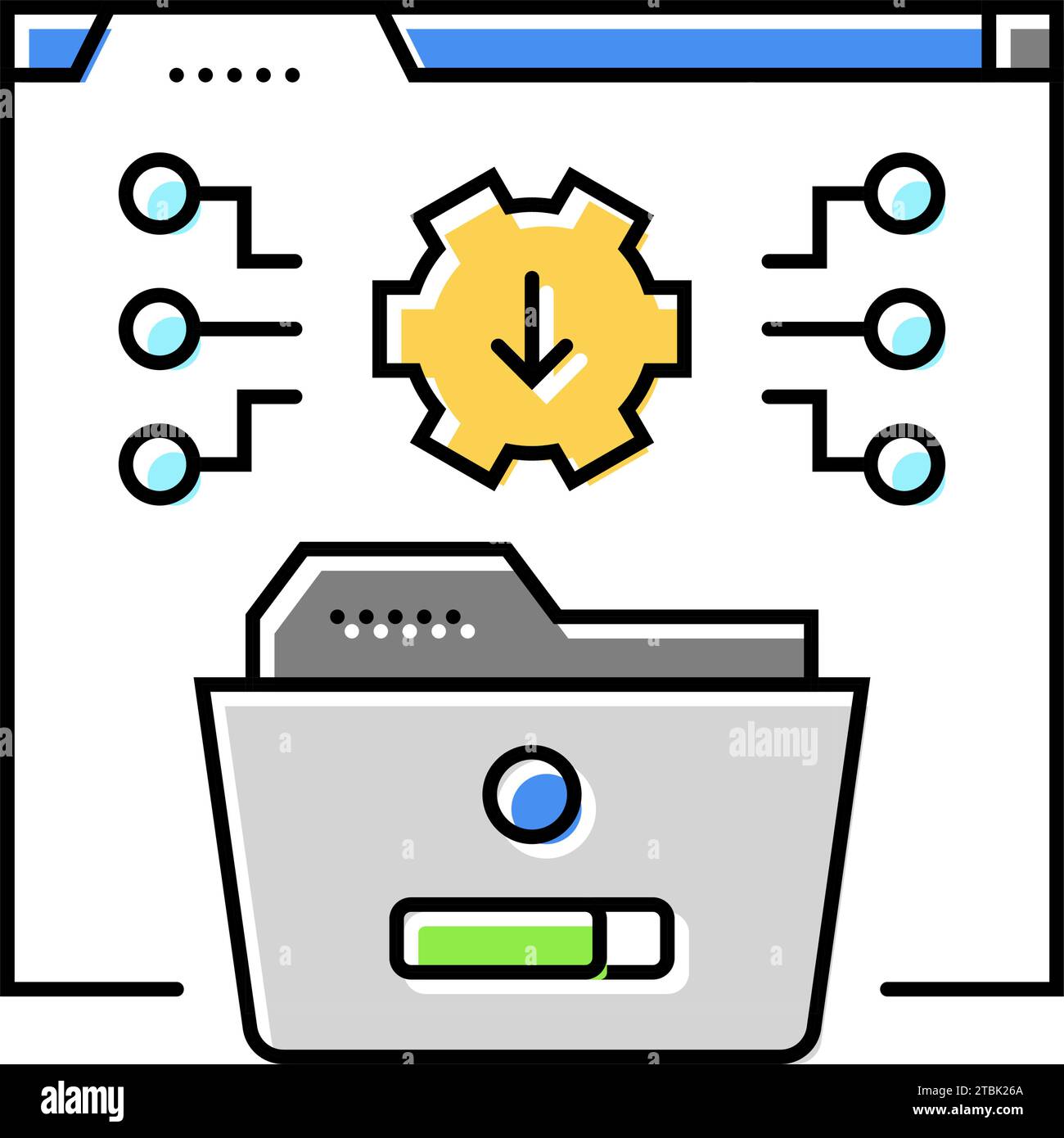system integration analyst color icon vector illustration Stock Vector ...