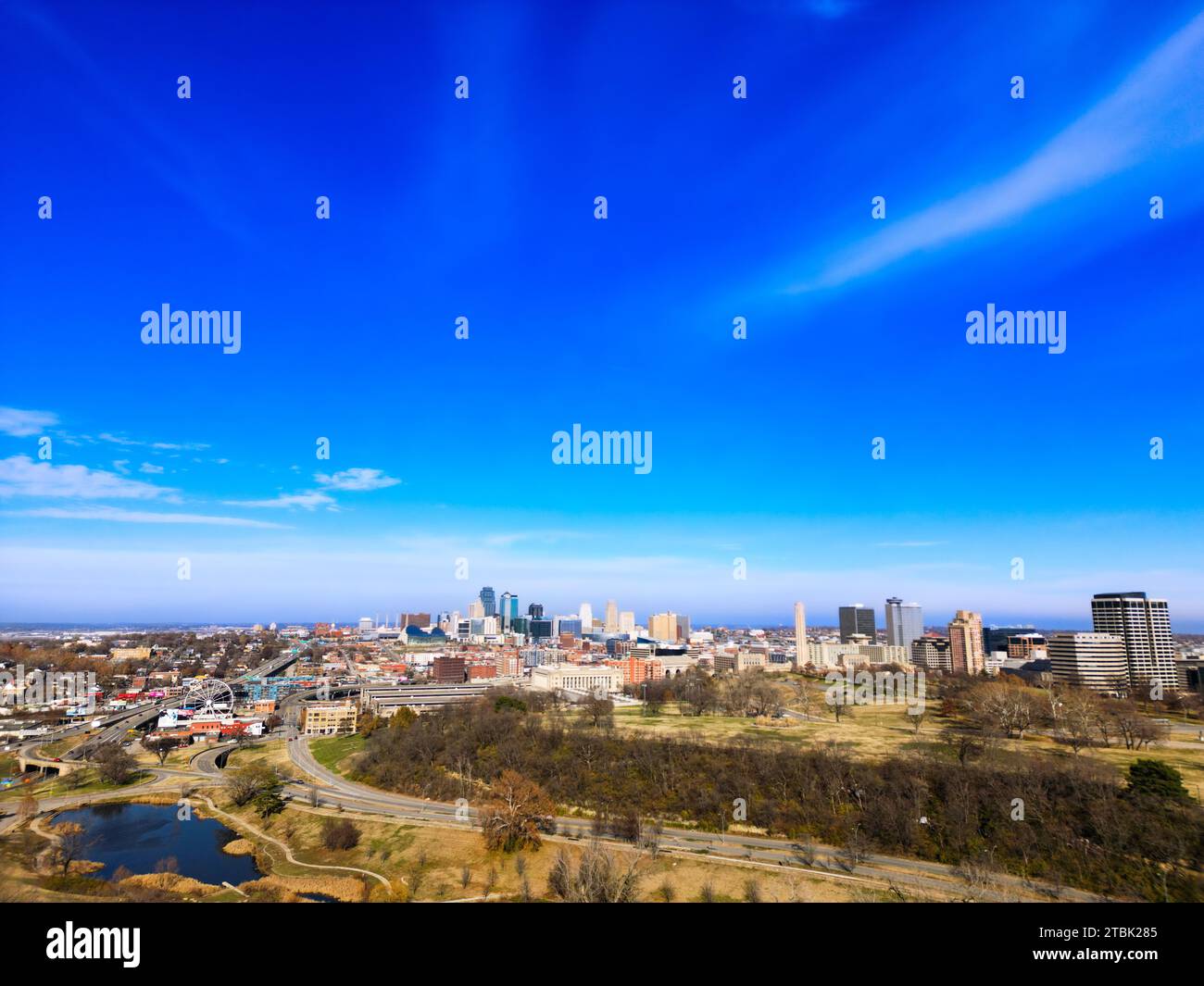Aerial of kansas city skyline hi-res stock photography and images - Alamy