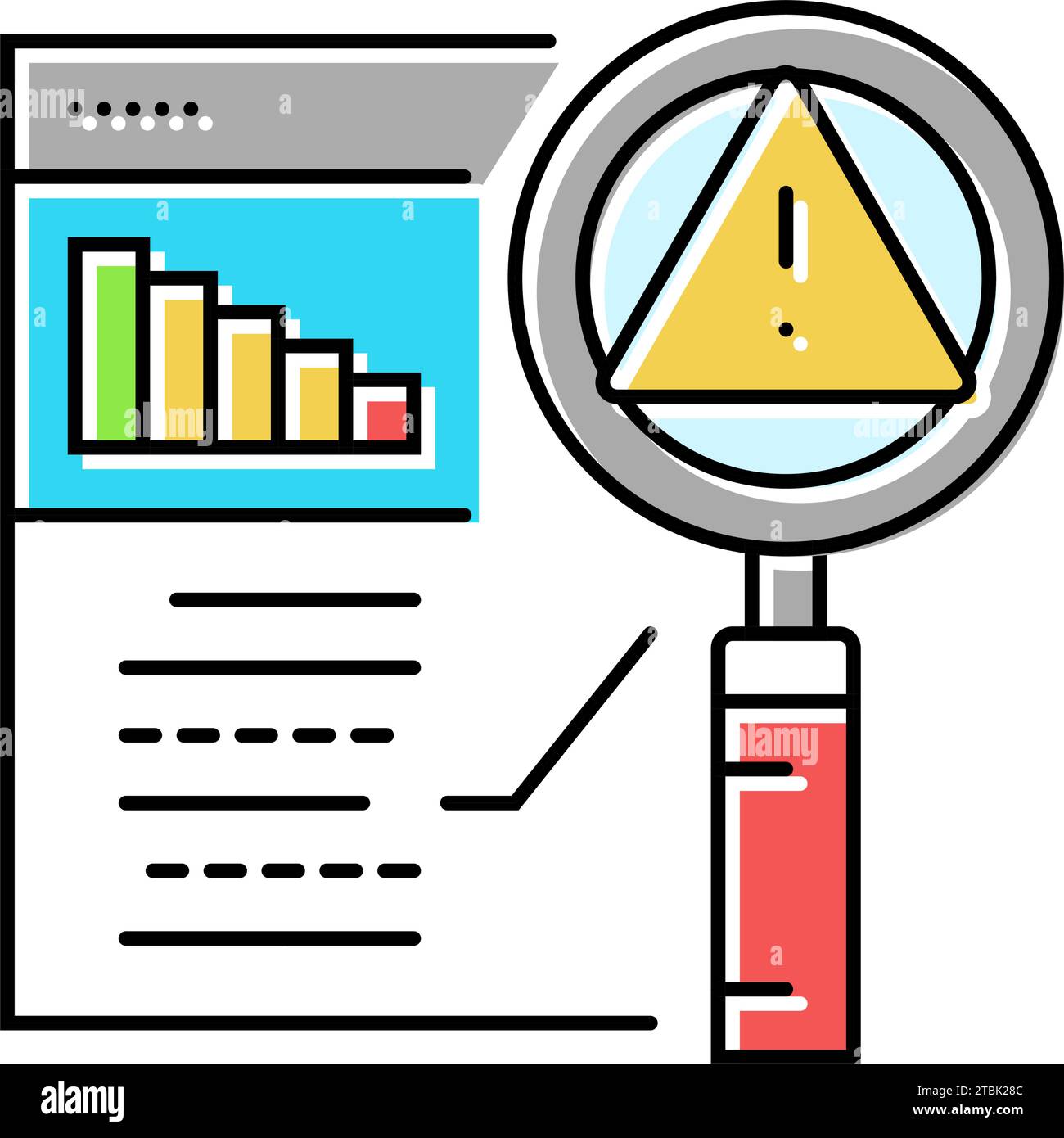 analysis risk color icon vector illustration Stock Vector Image & Art ...