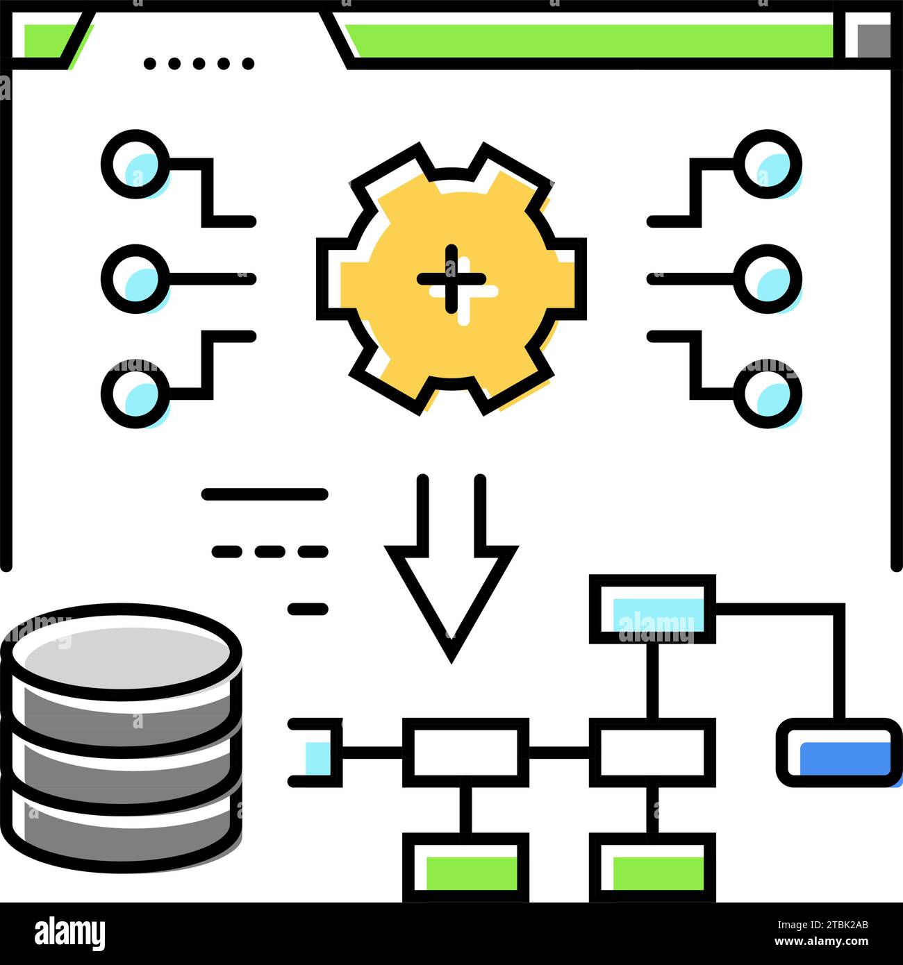 system deployment analyst color icon vector illustration Stock Vector ...
