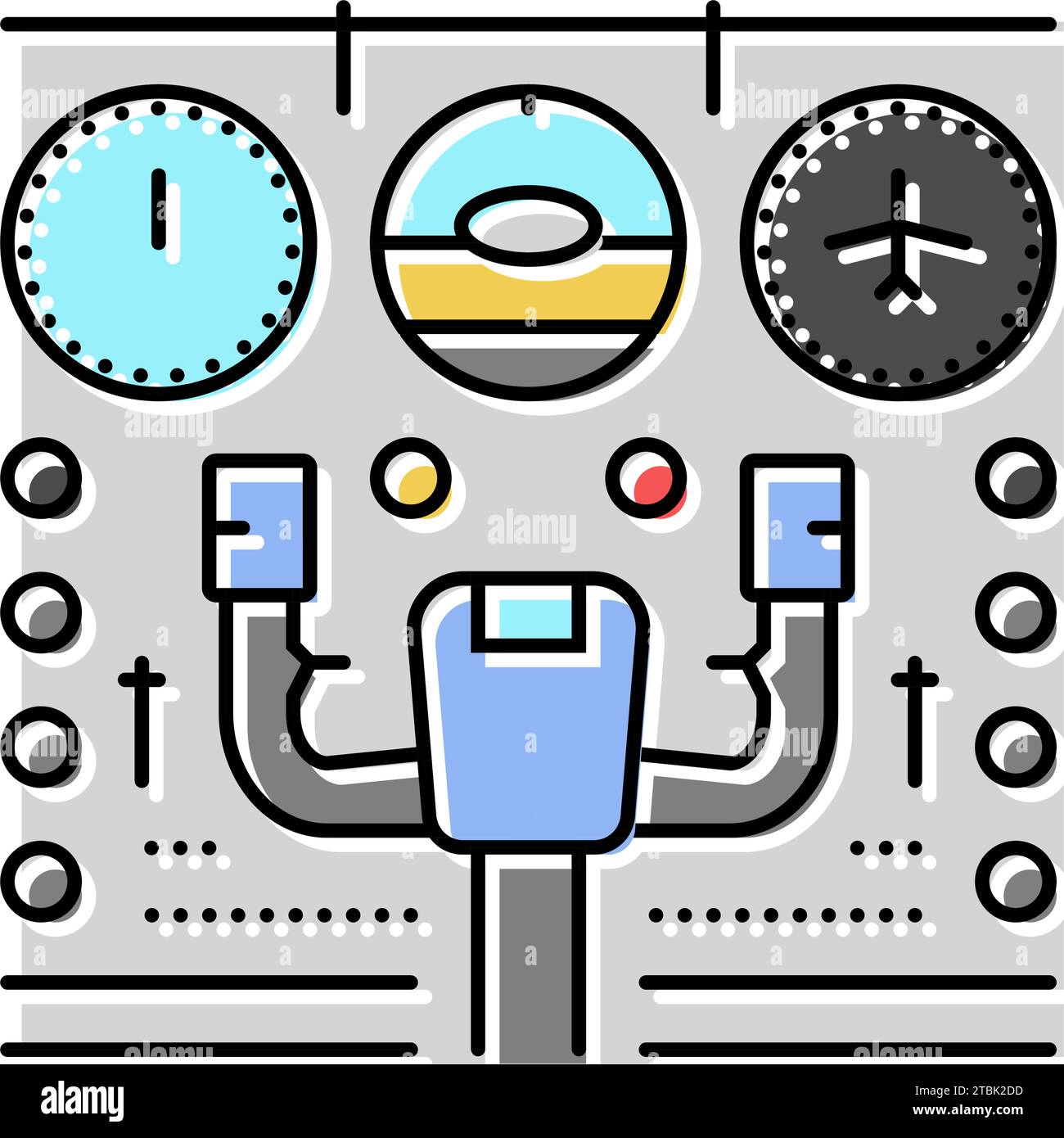 instrument panel aircraft color icon vector illustration Stock Vector ...