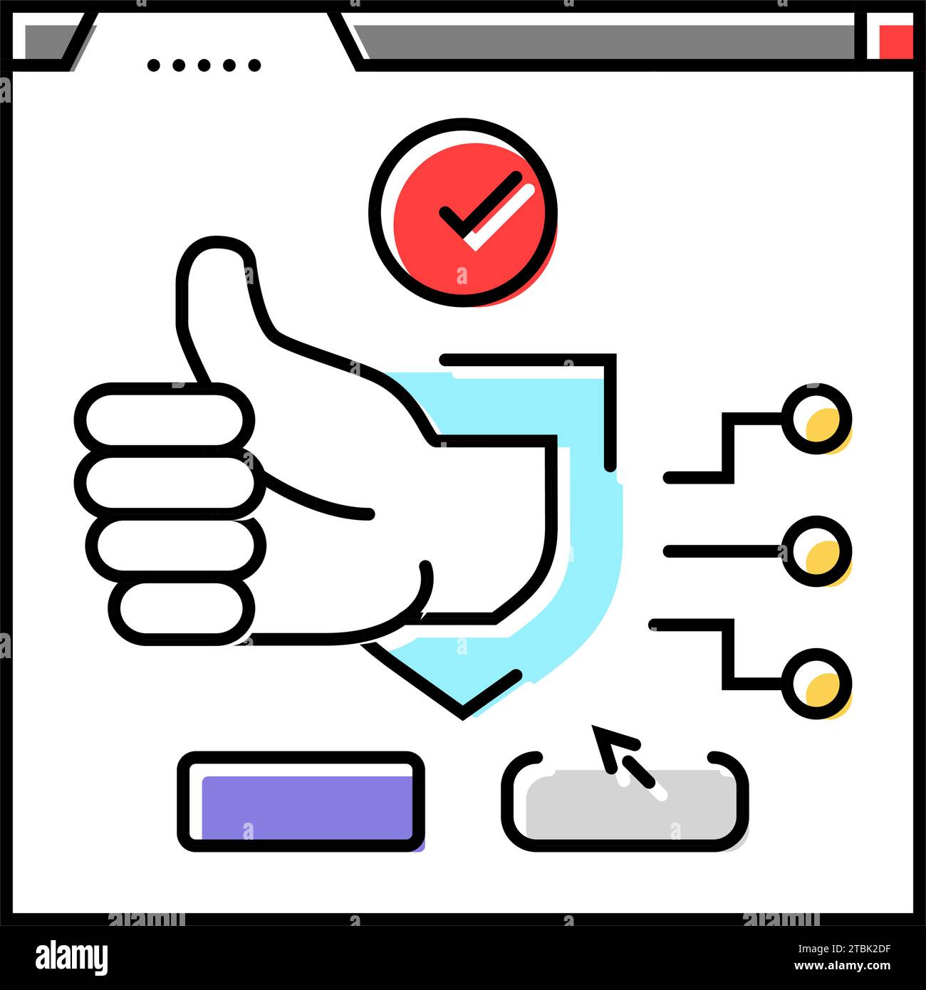 safe online behavior cyberbullying color icon vector illustration Stock ...