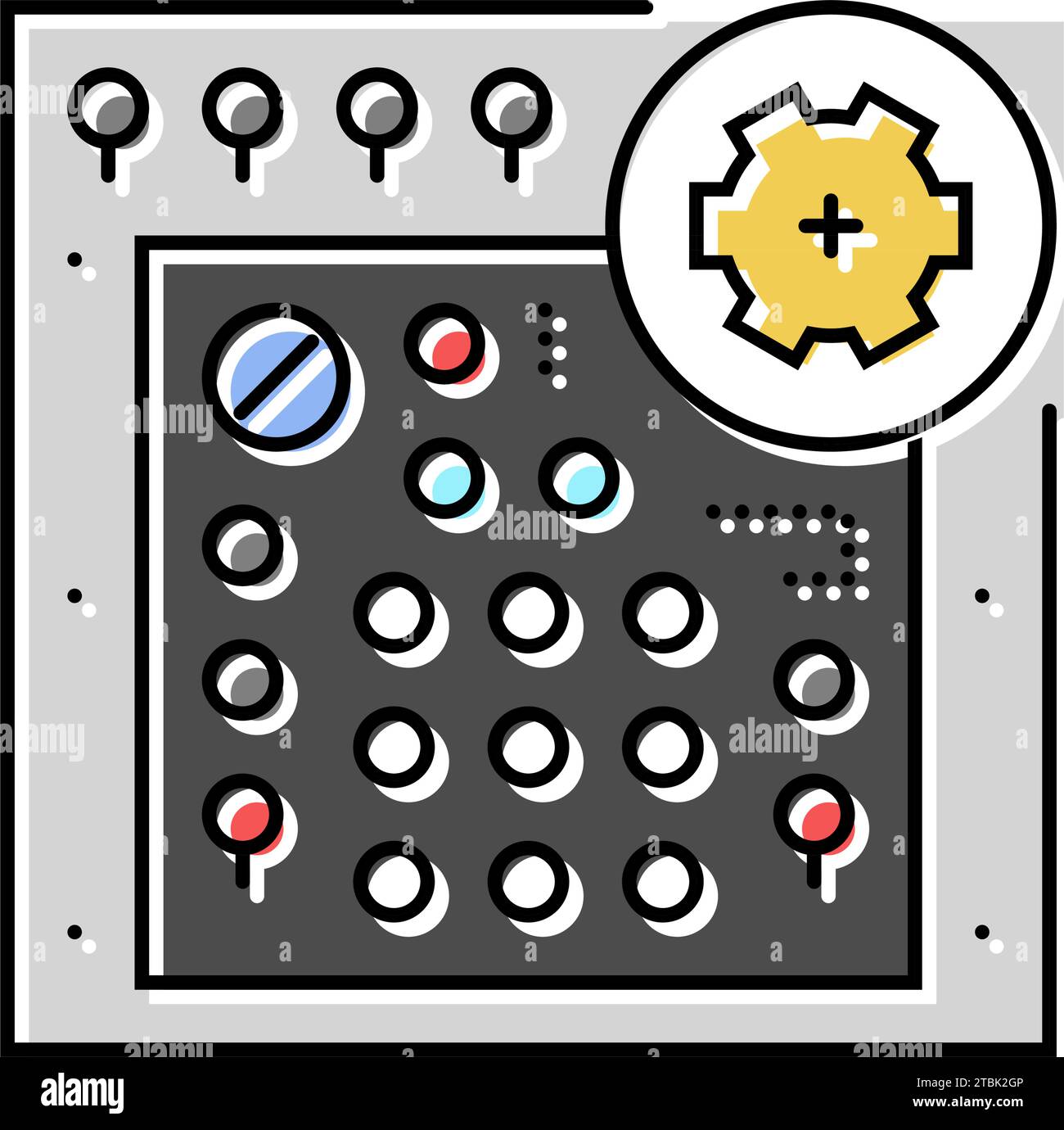 avionics testing aircraft color icon vector illustration Stock Vector ...