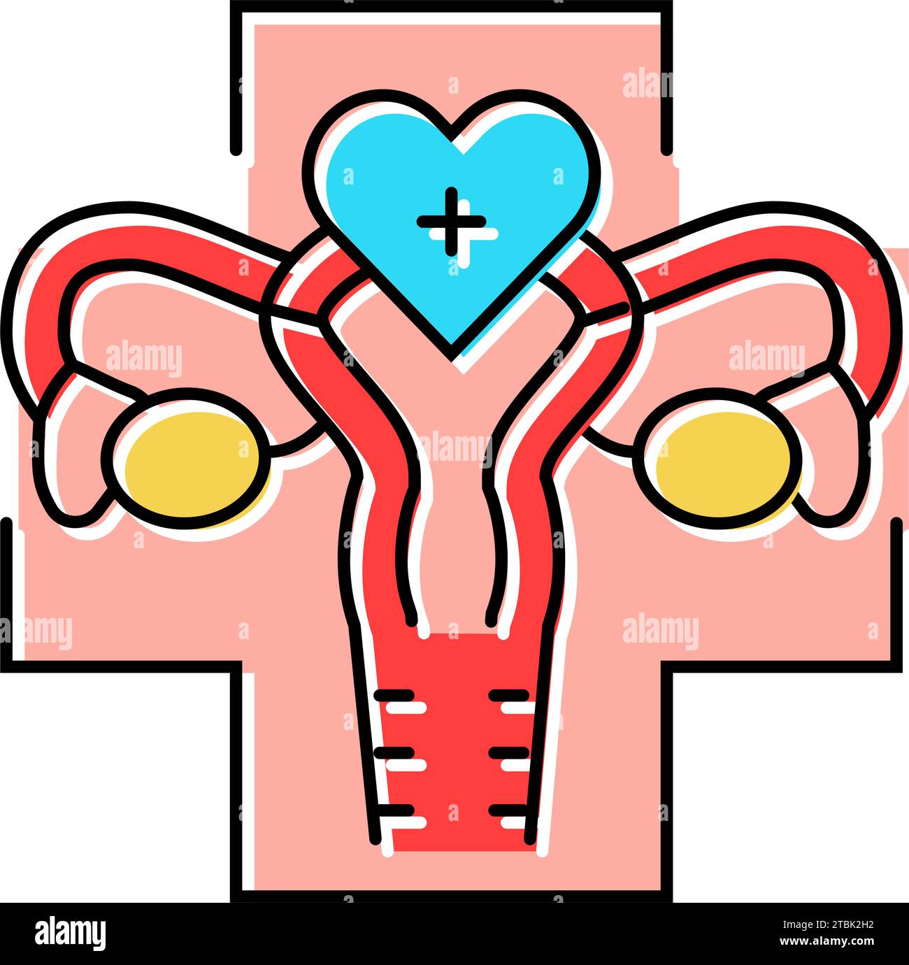 Reproductive Health Gynecologist Color Icon Vector Illustration Stock