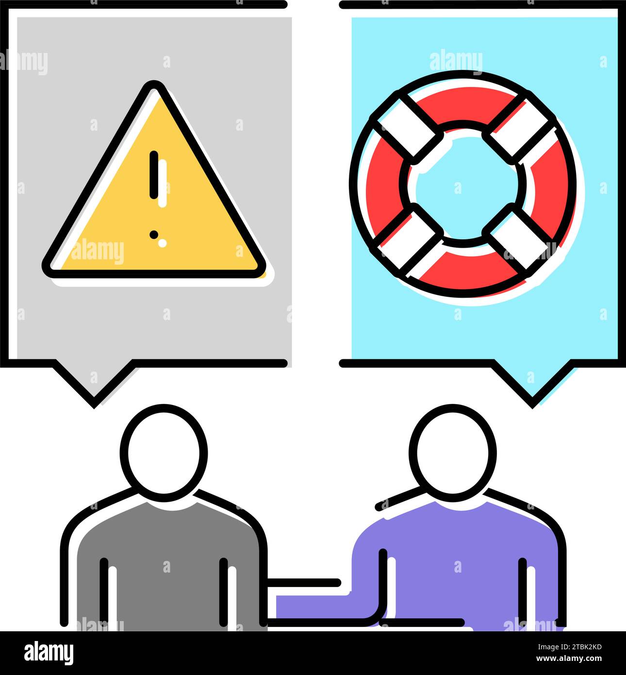 cyber victim support cyberbullying color icon vector illustration Stock ...