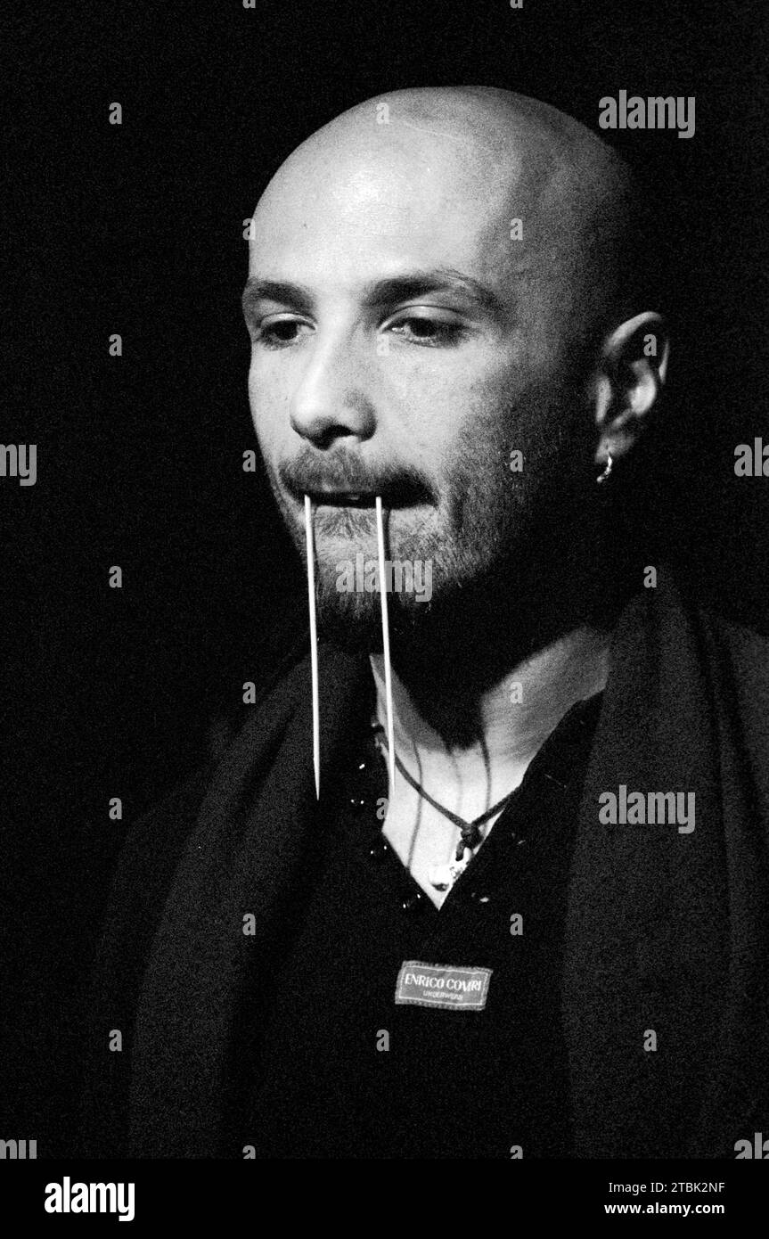 Milan Italy 1999-11-18 : Alex Baroni, Italian singer, during the live ...