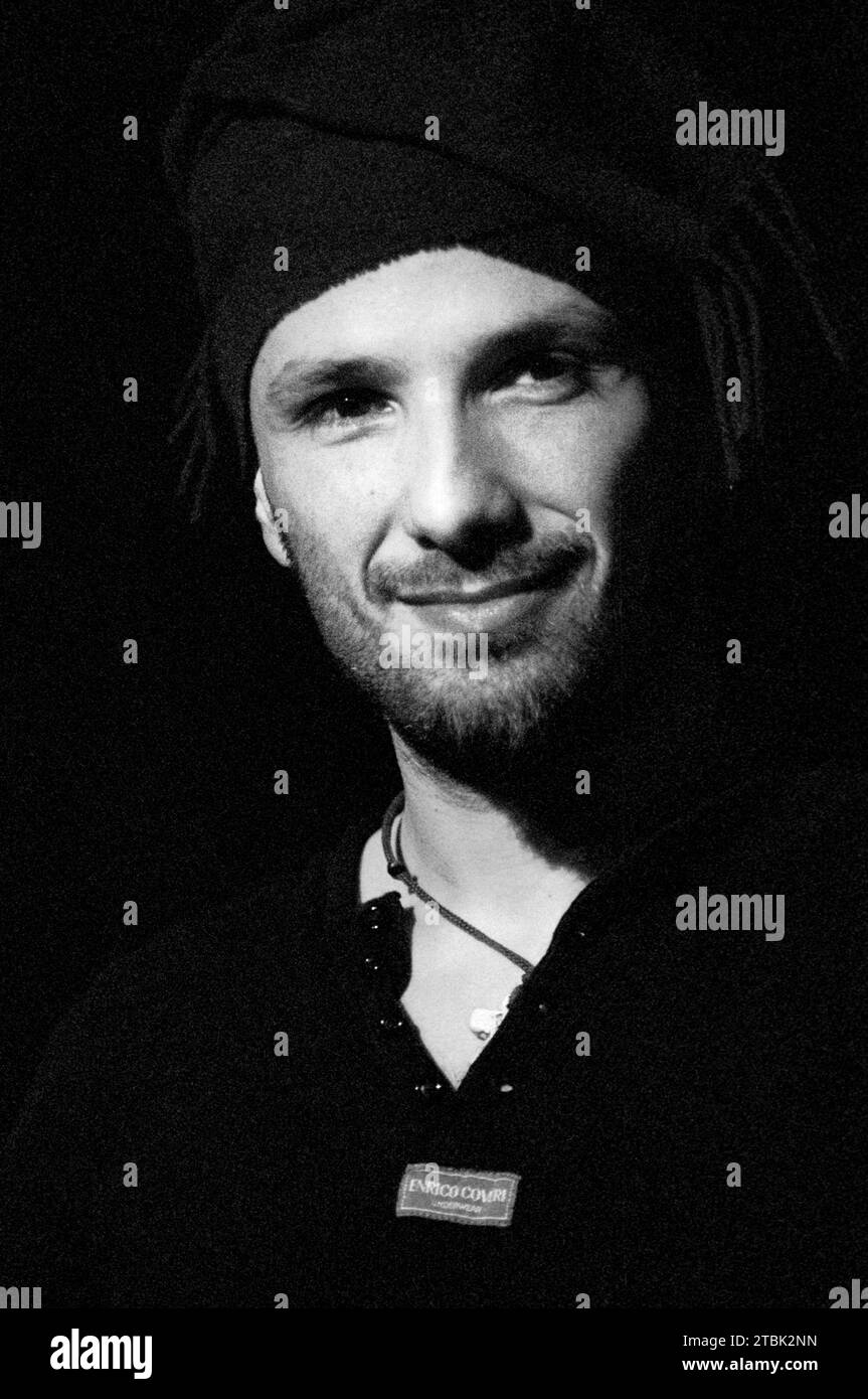 Milan Italy 1999-11-18 : Alex Baroni, Italian singer, during the live ...