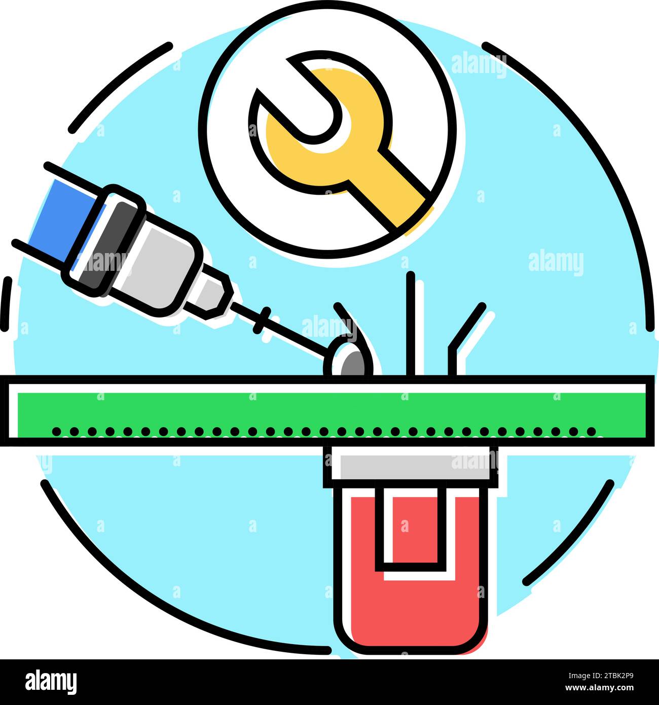 soldering components electronics color icon vector illustration Stock ...